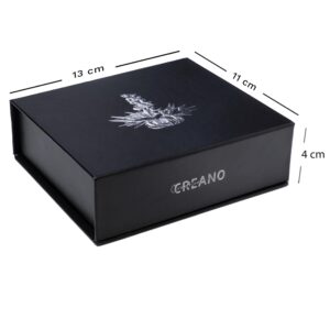 Creano Tea Flowers Mix 6pcs Set Blooming Tea, Green Tea, White Tea & Black Tea in Elegant Magnetic Box with Silver Embossing