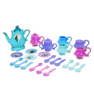 Classic Disney Frozen Tea Set Bundle ~ 26 Pc Frozen Tea Party Decorations, Cups, Tea Pot, Featuring Anna and Elsa with Frozen Stickers (Frozen Tea Set Party Supplies)