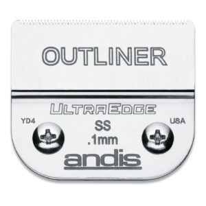 andis 64160 ultraedge carbon-infused steel detachable outliner blade, 1mm cut length