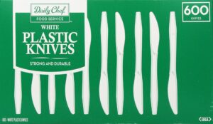 member's mark plastic knives, heavyweight, white (600 ct.)