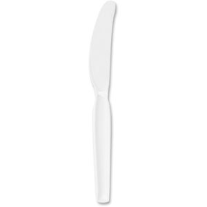 dixie 7.5" heavy weight polystyrene plastic knife by gp pro (georgia-pacific), white, kh217, (case of 1,000)