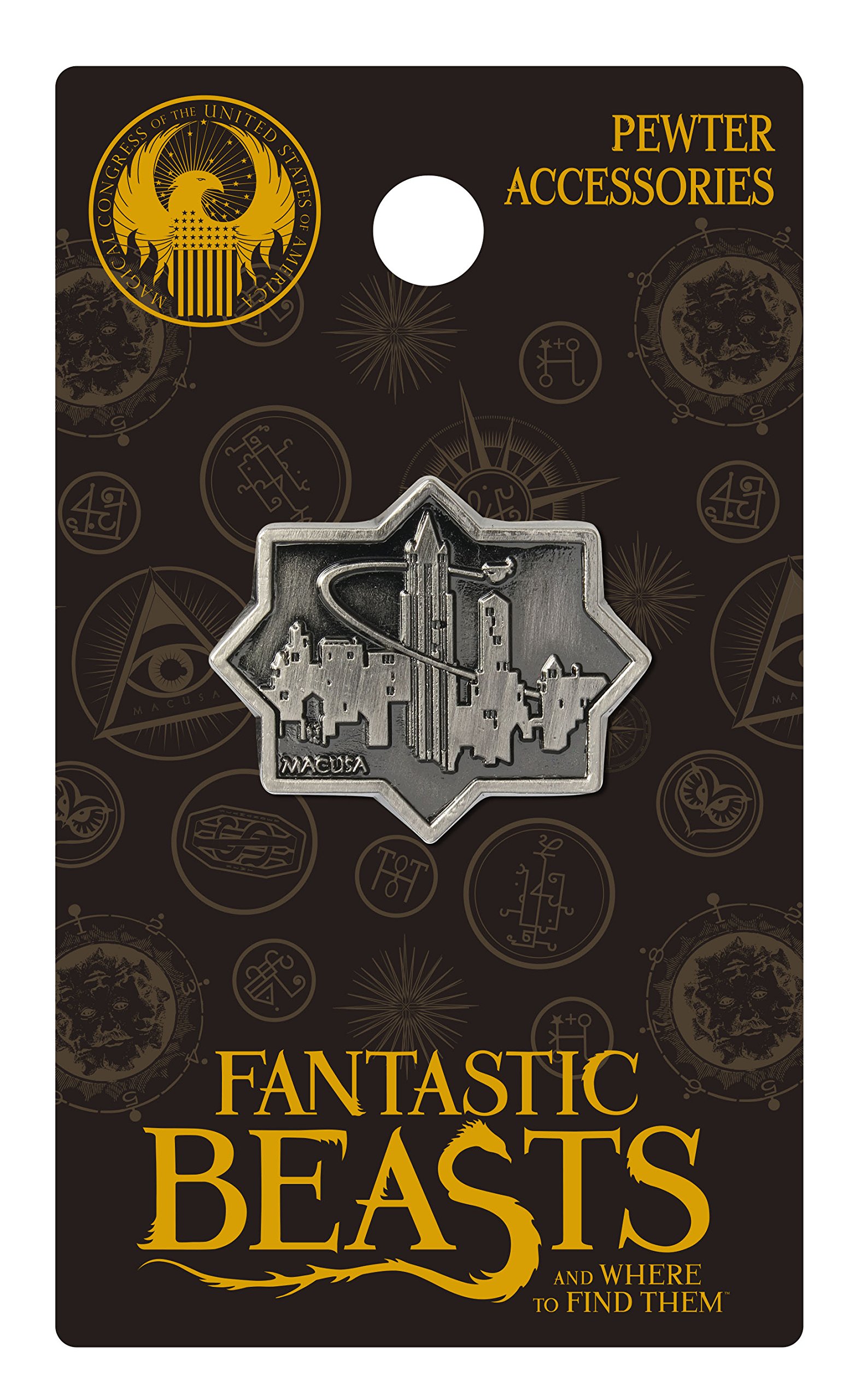 Fantastic Beast Macusa City Pewter Lapel Pin