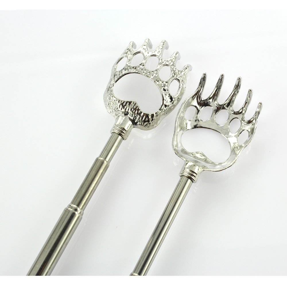 8 Pieces Back Scratchers Telescopic Bear Claw Back Itching Scratcher Scalp Hand Massager Tool with Wave Handles(Random color) (8)