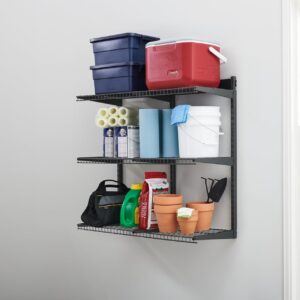 Rubbermaid Fasttrack Rail Storage 36"x12" 3-Shelf Kit, 350 lbs. Per Shelf, for Home/Garage/Shed/Workshop Organization