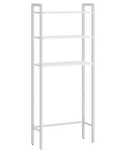 hoobro over the toilet storage, 3-tier modern bathroom organizer, bathroom space saver with multi-functional shelves, toilet storage rack, easy to assembly, white wt41ts01