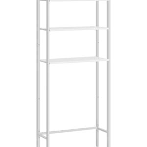 HOOBRO Over The Toilet Storage, 3-Tier Modern Bathroom Organizer, Bathroom Space Saver with Multi-Functional Shelves, Toilet Storage Rack, Easy to Assembly, White WT41TS01