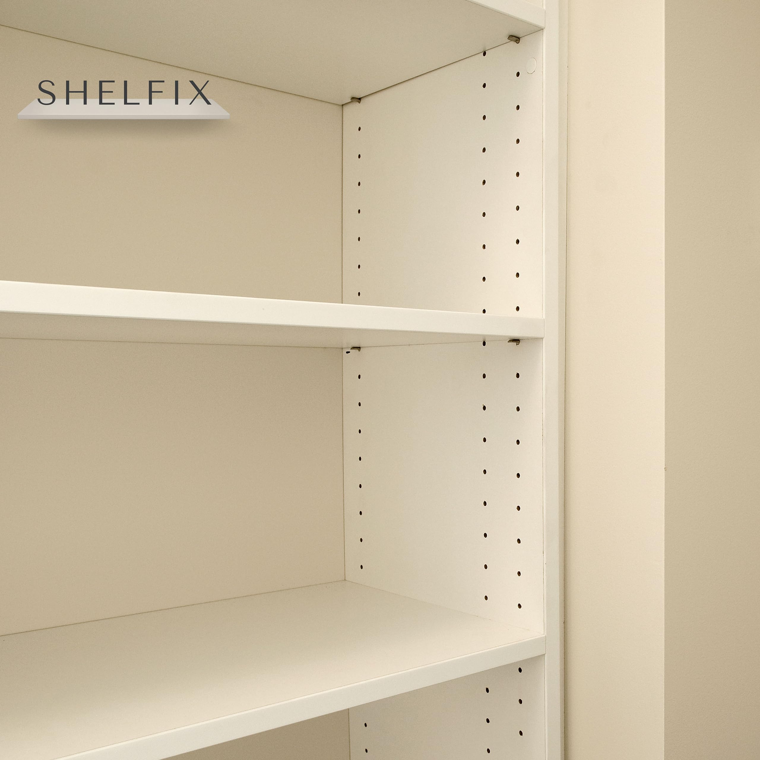 SHELFIX - White Cabinet Replacement Shelves - 3/4'' Thick Melamine - Cabinet Shelf Custom Size Shelf - Melamine Shelves Cut to Order 34