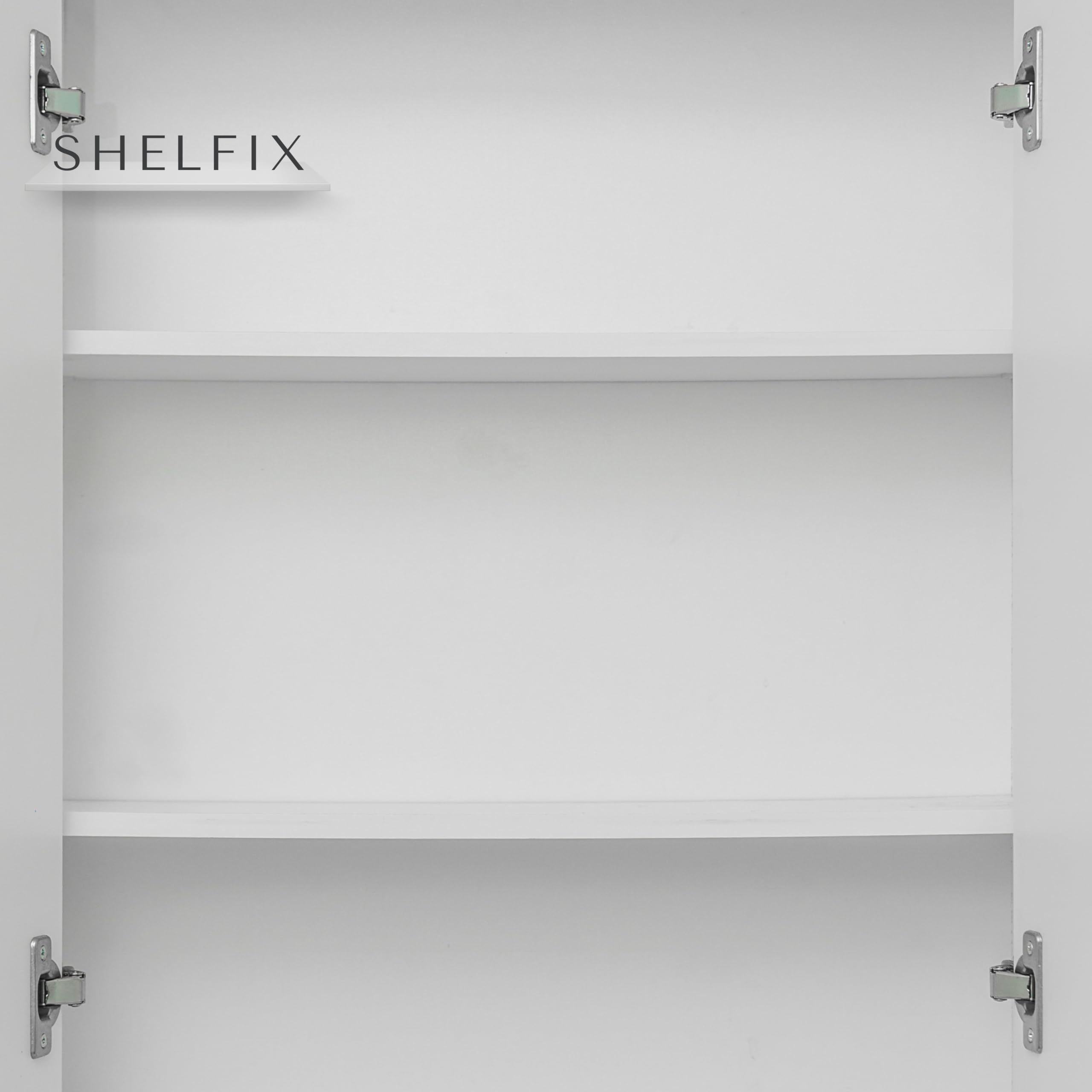 SHELFIX - White Cabinet Replacement Shelves - 3/4'' Thick Melamine - Cabinet Shelf Custom Size Shelf - Melamine Shelves Cut to Order 34