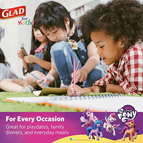 Glad for Kids My Little Pony Paper Plates | My Little Pony Super Stars Kids Paper Plates | My Little Pony Unicorn Large Paper Plates for Everyday Use, 8.5 inch Paper Plates 20 Ct