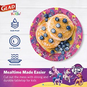 Glad for Kids My Little Pony Paper Plates | My Little Pony Super Stars Kids Paper Plates | My Little Pony Unicorn Large Paper Plates for Everyday Use, 8.5 inch Paper Plates 20 Ct