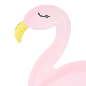 BLUE PANDA Pink Flamingo Party Paper Plates with Gold Foil (9 x 11.45 Inches, 48 Pack)