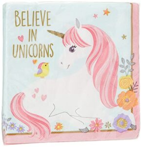 amscan 501929 beverage napkins | magical unicorn collection | birthday | 16pcs