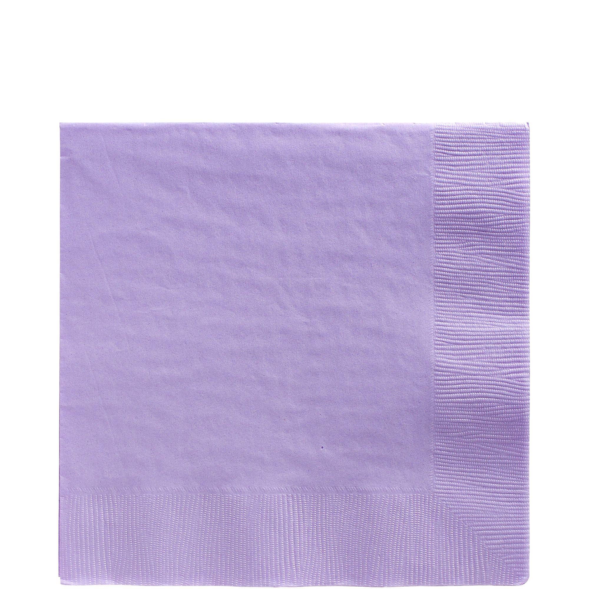 Amscan Big Party Pack Luncheon Napkins, 6.5" X 6.5", Lavender