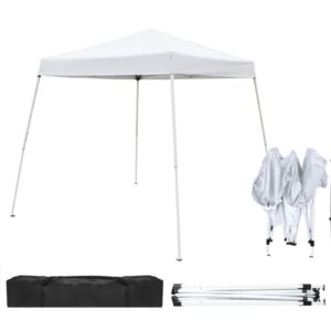 outvita canopy 7.8x7.8' pop up commercial instant gazebo tent, waterproof & uv protection canopy tent with slant legs for party wedding birthday bbq events