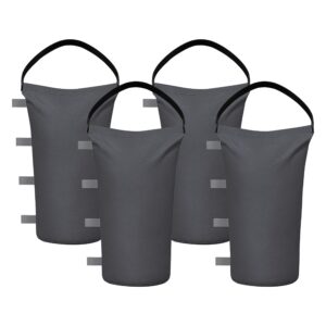 easy-going 4-pack sand bags for weight sand bags for patio umbrellas sandbags for outdoor pop up canopy tent (without sand) grey standard (18.3x7.8inch)