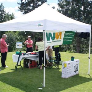 Ontheway 10'x10' Ez Pop-up Canopy Tent Commercial Instant Canopies with Roller Bag and 4 SandBags (White)