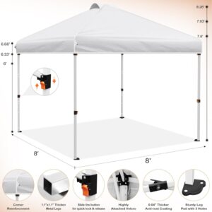 10x10 Pop Up Canopy, Instant Canopy Tent with Removable Sidewalls and Mesh Windows for Vendor Events, Outdoor Craft Show, Farmers Markets