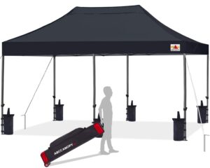 abccanopy patio pop up canopy tent 10x20 commercial-series(black)