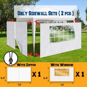 benefitusa sidewalls 10'x6.4' size for tent outdoor pop up canopy gazebo marquee with zipper&window