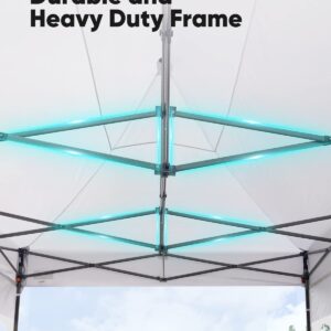 Quictent 10x20 EZ Pop Up Canopy with Sidewall,Heavy Duty Canopy Tent Party Tent for Wedding Outdoor Event,6 Sandbag Included (White)