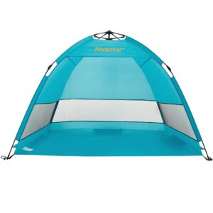 alvantor beach tent coolhut plus beach umbrella sun shelter cabana automatic pop up upf 50 sun shade portable camping hiking canopy easy set up light weight windproof stable 2-3 person