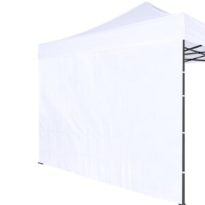 joroamp instant canopy tent sidewalls for 10×10 pop up canopy, waterproof and uv protection canopy sunwall, 1 pack straight leg canopy sidewall only (white)