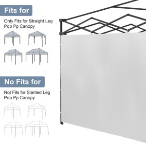 Morngardo Pop Up Canopy Tent Sidewalls with Silver Coating for 10x10 Outdoor Ez Up Vendor Party Tent, Waterproof and UV Protection (Sidewall x1pc)