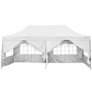 10x20 pop up canopy tent outdoor party wedding gazebos with sidewalls white