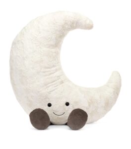 easelr weightedplush 14" moon plush toy cute smile funny moon sunshine stuffed animals pillow moon shape soft plushie for gifts for kids birthday