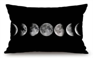 lumbar throw pillow cover 12x20 inch decorative bedroom living room moon phases rectanglar cushion case for bed sofa couch