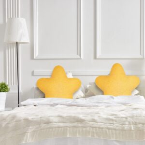 2 Pcs 15.7 Inch Star Pillow Plush Star Throw Pillow Cute Pillows Aesthetic Star Throw Stuffed Cushion Decorative Toy Gift Room Decor for Boys Girls Bedroom Sofa Chair (Yellow)