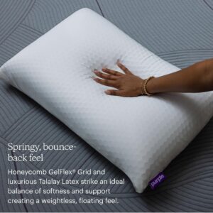 Purple Harmony Pillow | The Greatest Pillow Ever Invented, Hex Grid, No Pressure Support, Stays Cool, Good Housekeeping Award Winning Nylon Pillow (King - Medium)