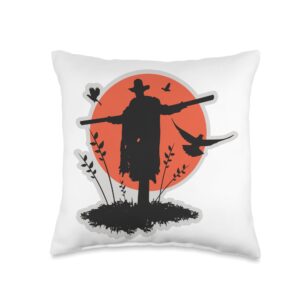 jeepers creepers scarecrow moon throw pillow