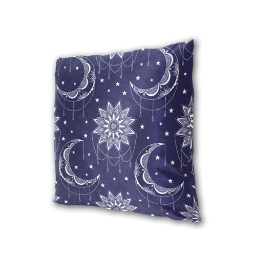 IIASOL Retro Moon Sun and Stars Throw Pillow Cover Set of 2-20 x 20 inch Pillowcases Square Accent Decorative Cushion Case for Living Room Bedroom Couch Sofa Chair Bed