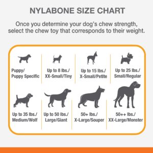 Nylabone Power Chew Textured Bone Chew Toy, Dog Toys for Aggressive Chewers, Flavor Medley, Medium/Wolf (1 Count)