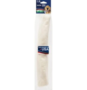 pet factory 100% made in usa beefhide 12" roll dog chew treat - natural flavor, 1 count/1 pack