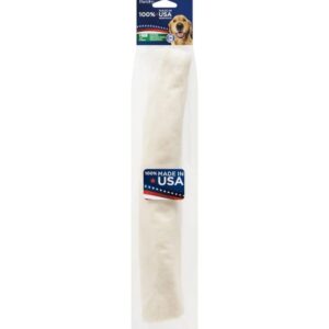 PET FACTORY 100% Made in USA Beefhide 12" Roll Dog Chew Treat - Natural Flavor, 1 Count/1 Pack