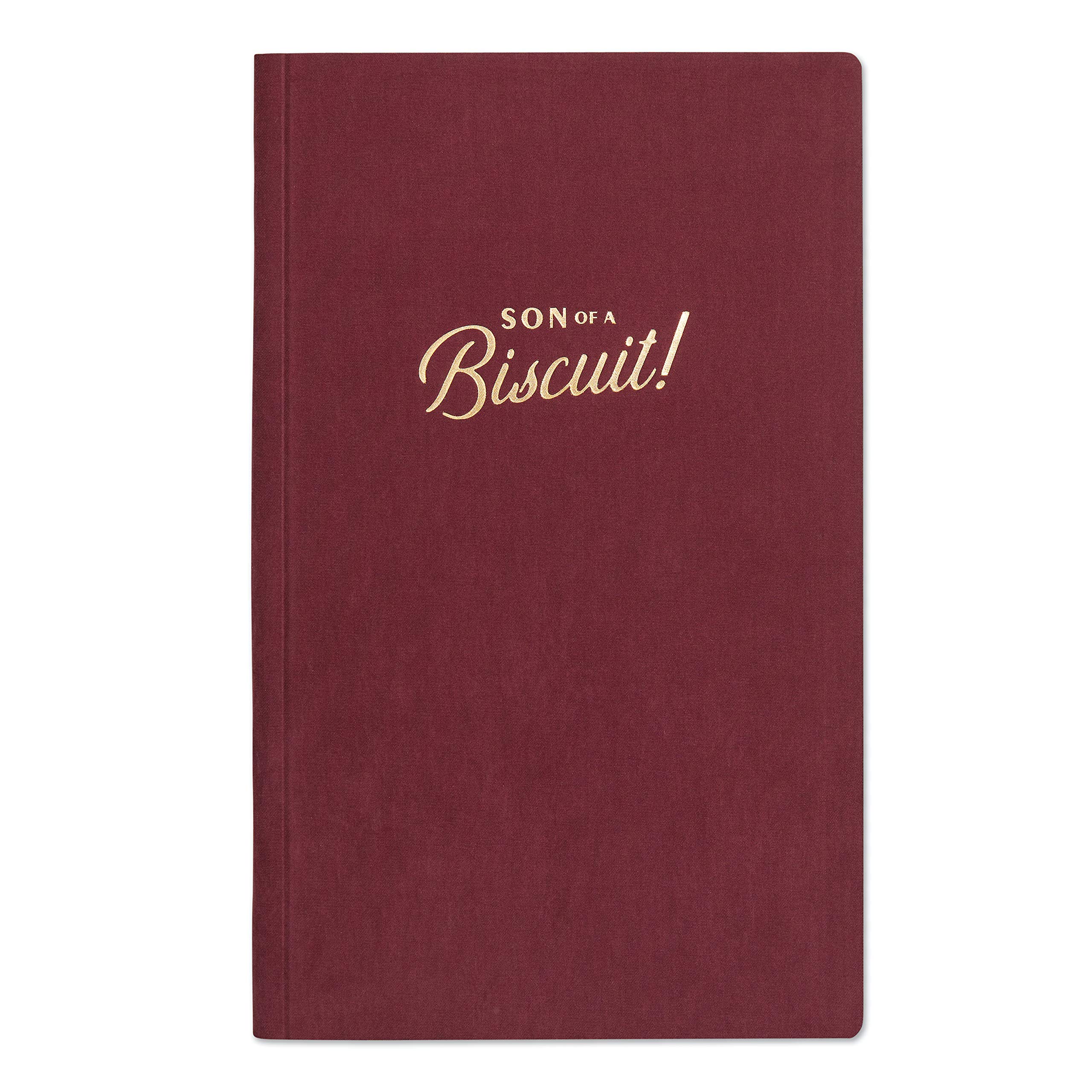 DesignWorks Ink Cloth Cover Notebook Son of a Biscuit - Burgundy 7.25" x 11.25"