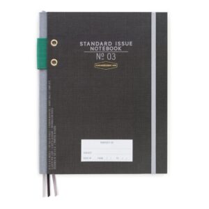 designworks ink standard issue bound personal journal, black 6.75" x 8.5"