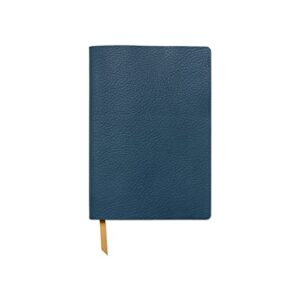 designworks ink vegan suede flexible cloth journal notebook with 192 lined pages and ribbon bookmark for work, writing, journaling - 5.75" x 8" midnight blue