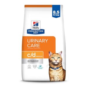 hill's prescription diet c/d multicare urinary care with ocean fish dry cat food, veterinary diet, 8.5 lb. bag