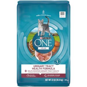 purina one high protein dry cat food, +plus urinary tract health formula - 22 lb. bag