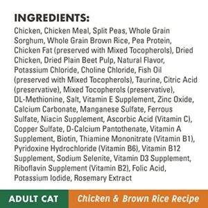 NUTRO WHOLESOME ESSENTIALS Natural Dry Cat Food, Adult Cat Chicken & Brown Rice Recipe Cat Kibble, 5 lb. Bag