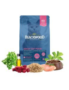 blackwood pet cat food made in usa [super premium dry cat food for adult, indoor, and senior cats], chicken meal and brown rice recipe 13.23-pound