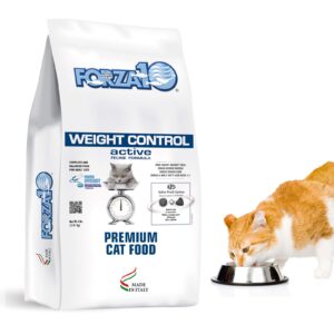 forza10 active dry weight control cat food for adult cats, dry cat food weight control for overweight cats and with metabolism disorders, wild caught anchovy flavor, 4 pound bag