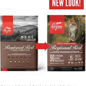 Orijen 2 Pack of Regional Red Biologically Appropriate Cat Food, 4 Pounds Each, Grain-Free, Made in The USA