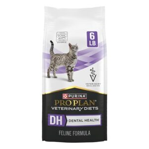 purina pro plan veterinary diets dh dental health feline formula dry cat food - 6 lb. bag