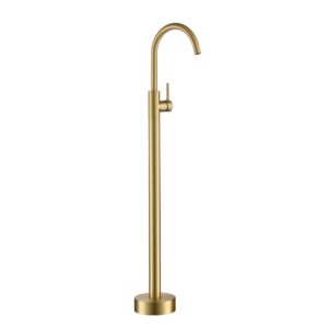 premium freestanding bathtub filler faucet brushed gold single handle bath tub faucet solid brass tub filler facuet for bathtub