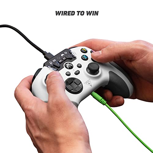 Turtle Beach Recon Controller Wired Game Controller Officially Licensed for Xbox Series X, Xbox Series S, Xbox One & Windows - Audio Enhancements, Remappable Buttons, Superhuman Hearing – White