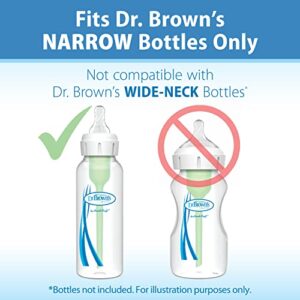 Dr. Brown’s Natural Flow Level 1 Narrow Baby Bottle Silicone Nipple, Slow Flow, 0m+, 100% Silicone Bottle Nipple, 6 Count (Pack of 1)